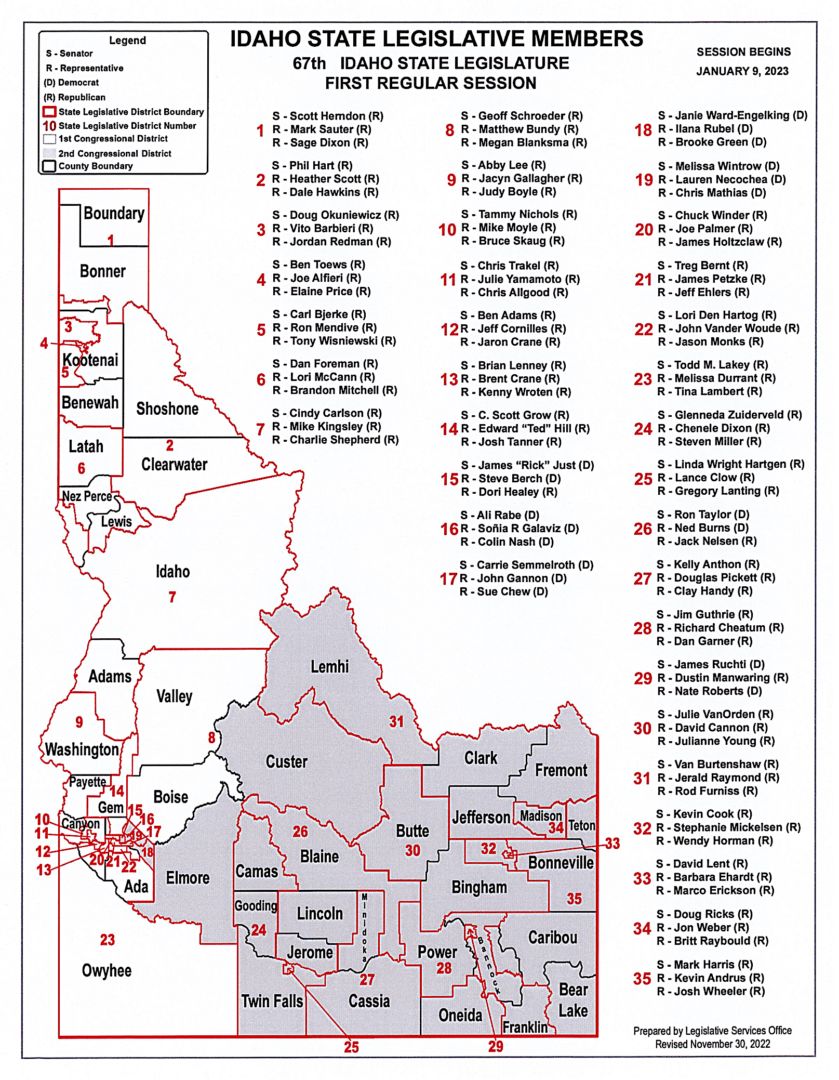 Idaho District Map – Growing Freedom for Idaho